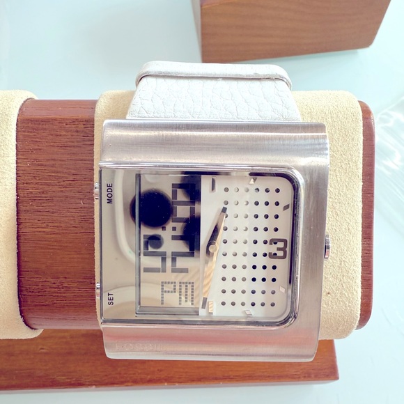 Fossil | Accessories | Rare Fossil Watch Jr 9388 Dual Time Zone Watch ...
